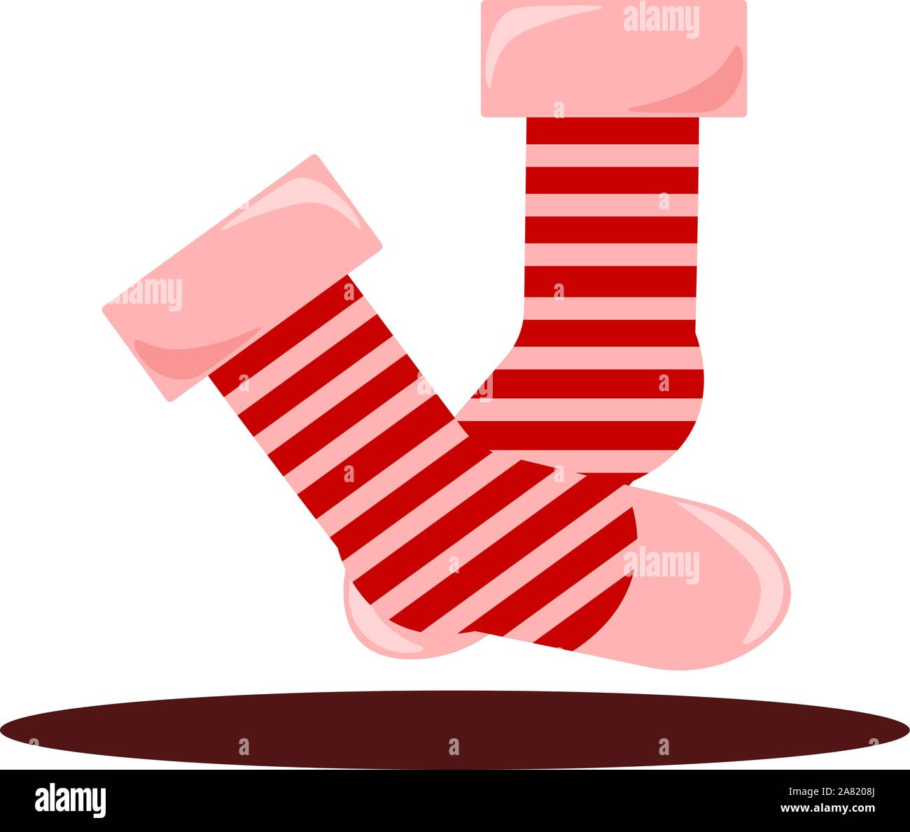 Red socks, illustration, vector on white background Stock Vector Image ...