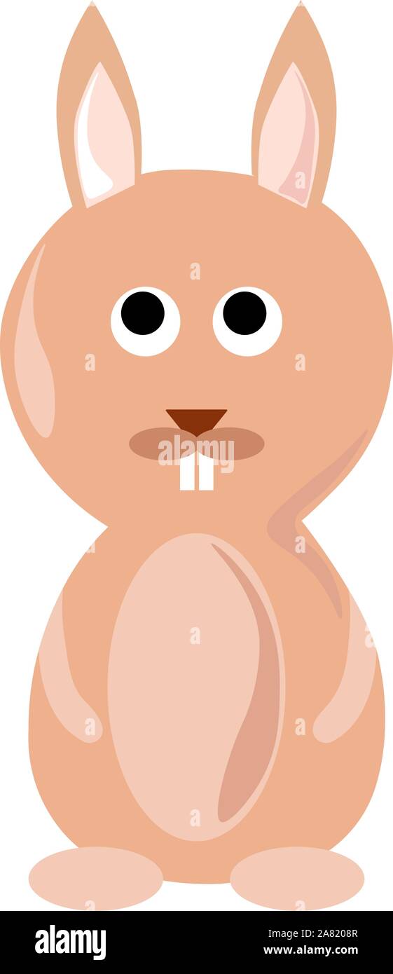 Funny rabbit, illustration, vector on white background Stock Vector ...