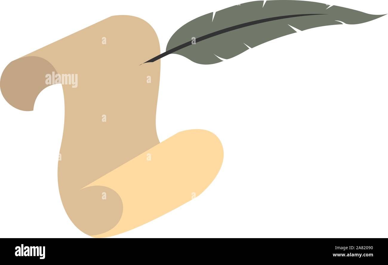 Parchment paper, illustration, vector on white background Stock Vector ...