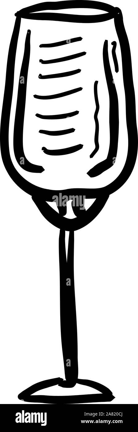 Drawing of a glass, illustration, vector on white background Stock ...