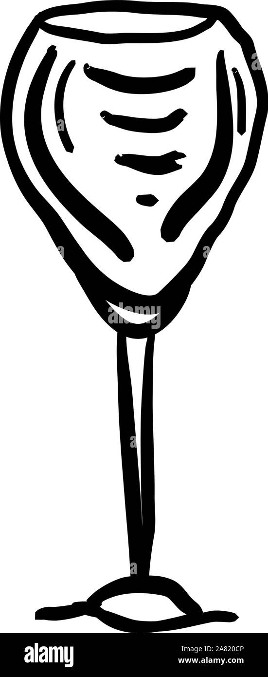 Empty glass, illustration, vector on white background Stock Vector ...