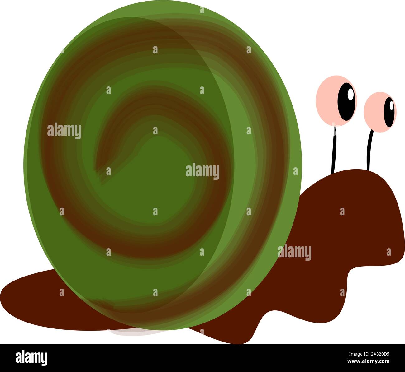 Weird snail, illustration, vector on white background Stock Vector ...