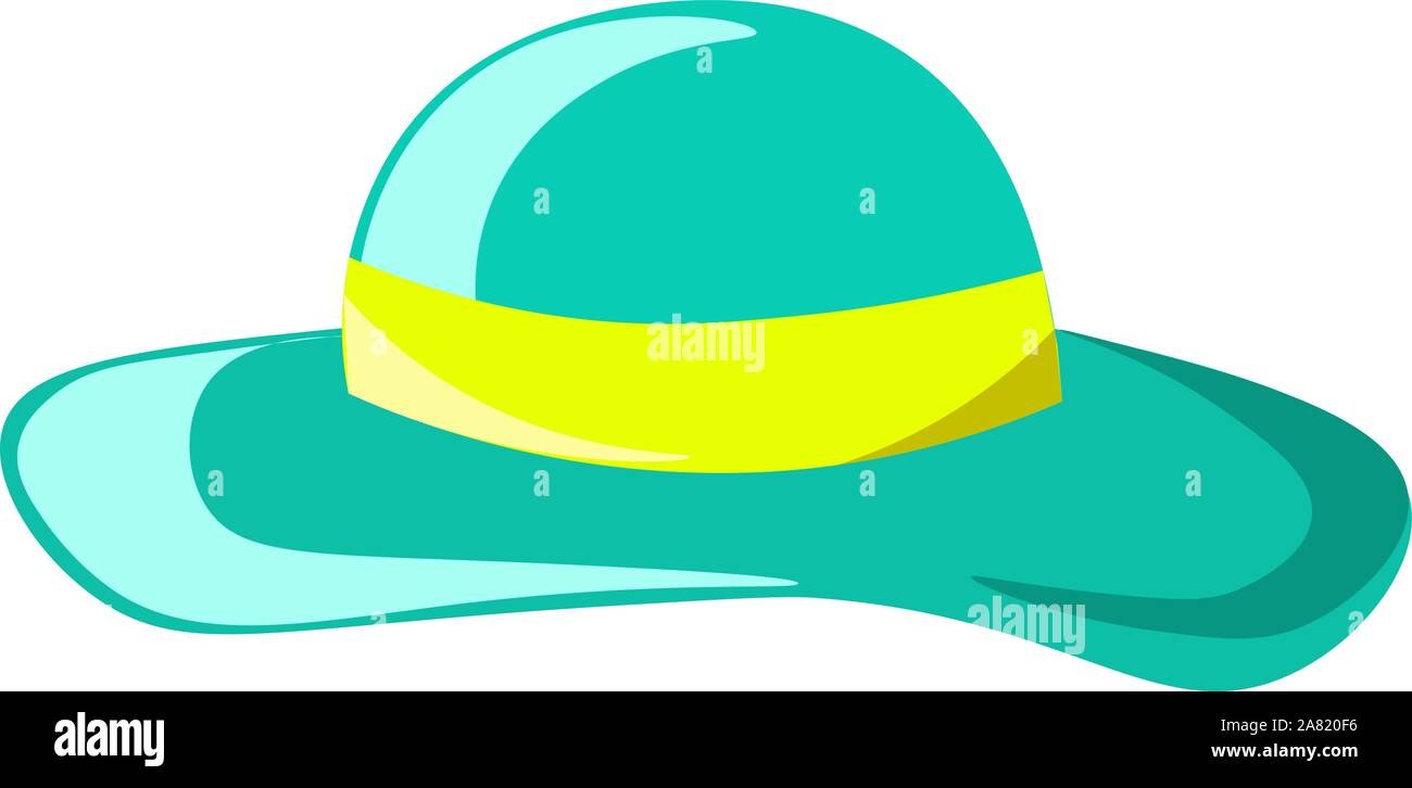 Sun hat, illustration, vector on white background Stock Vector Image ...