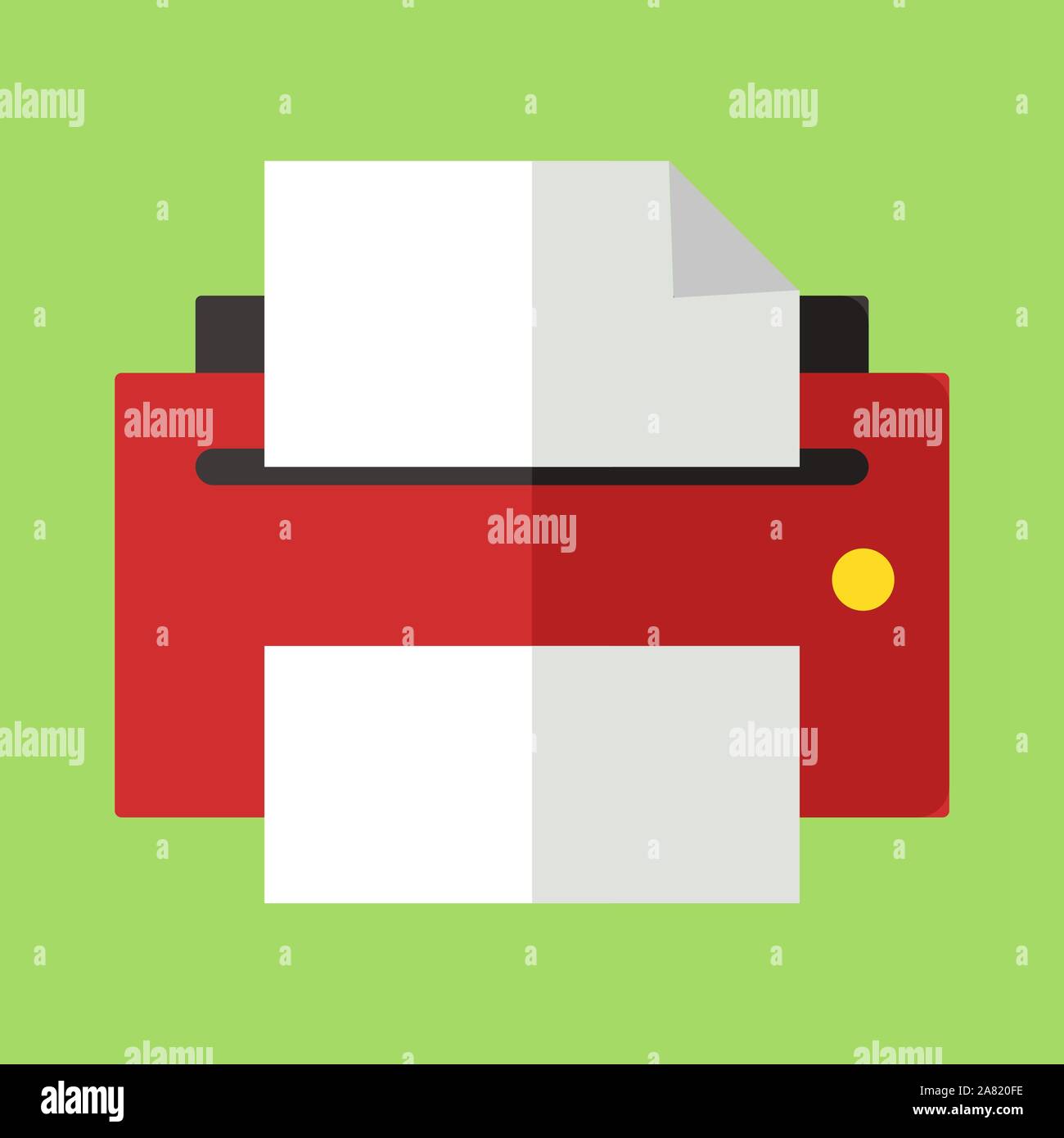 Printer, illustration, vector on white background Stock Vector Image ...