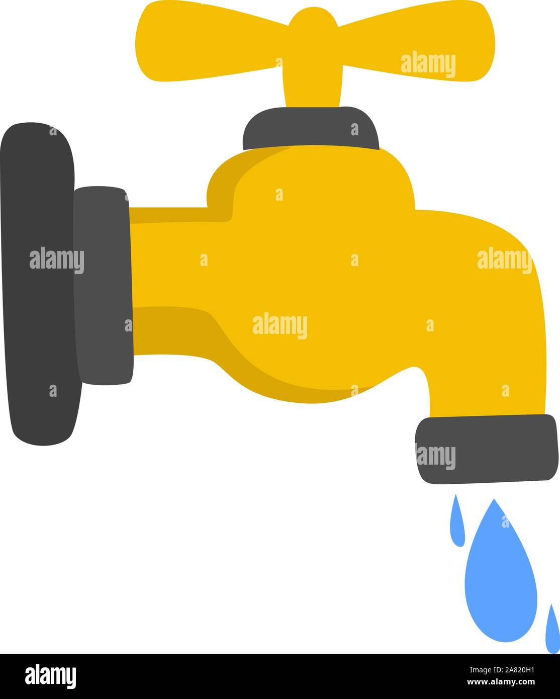 Tap water, illustration, vector on white background Stock Vector Image ...