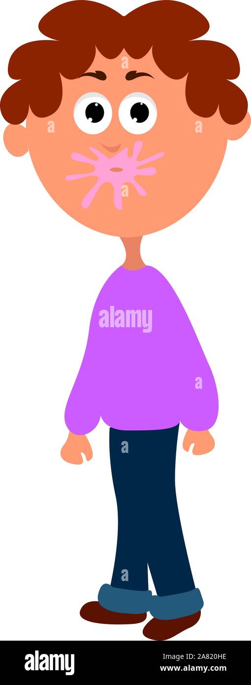 Pink bubble gum vector Stock Vector Images - Alamy