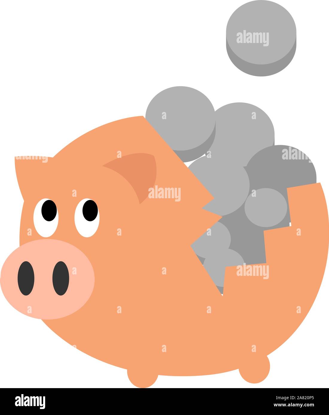 Piggy bank, illustration, vector on white background Stock Vector Image & Art - Alamy