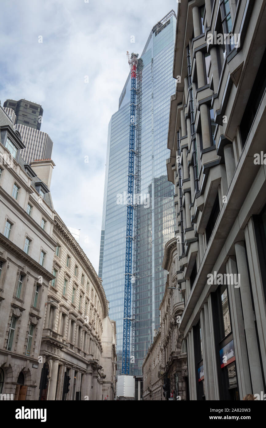 Modern architecture of high rise commercial buildings seen in the City ...