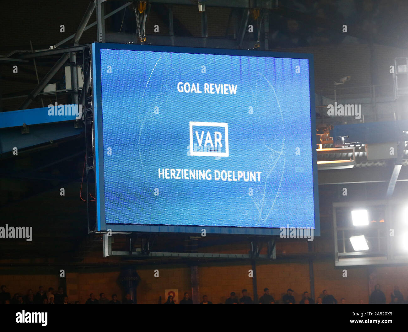 LONDON, UNITED KINGDOM. NOVEMBER 05 2019. VAR decision during Champion ...