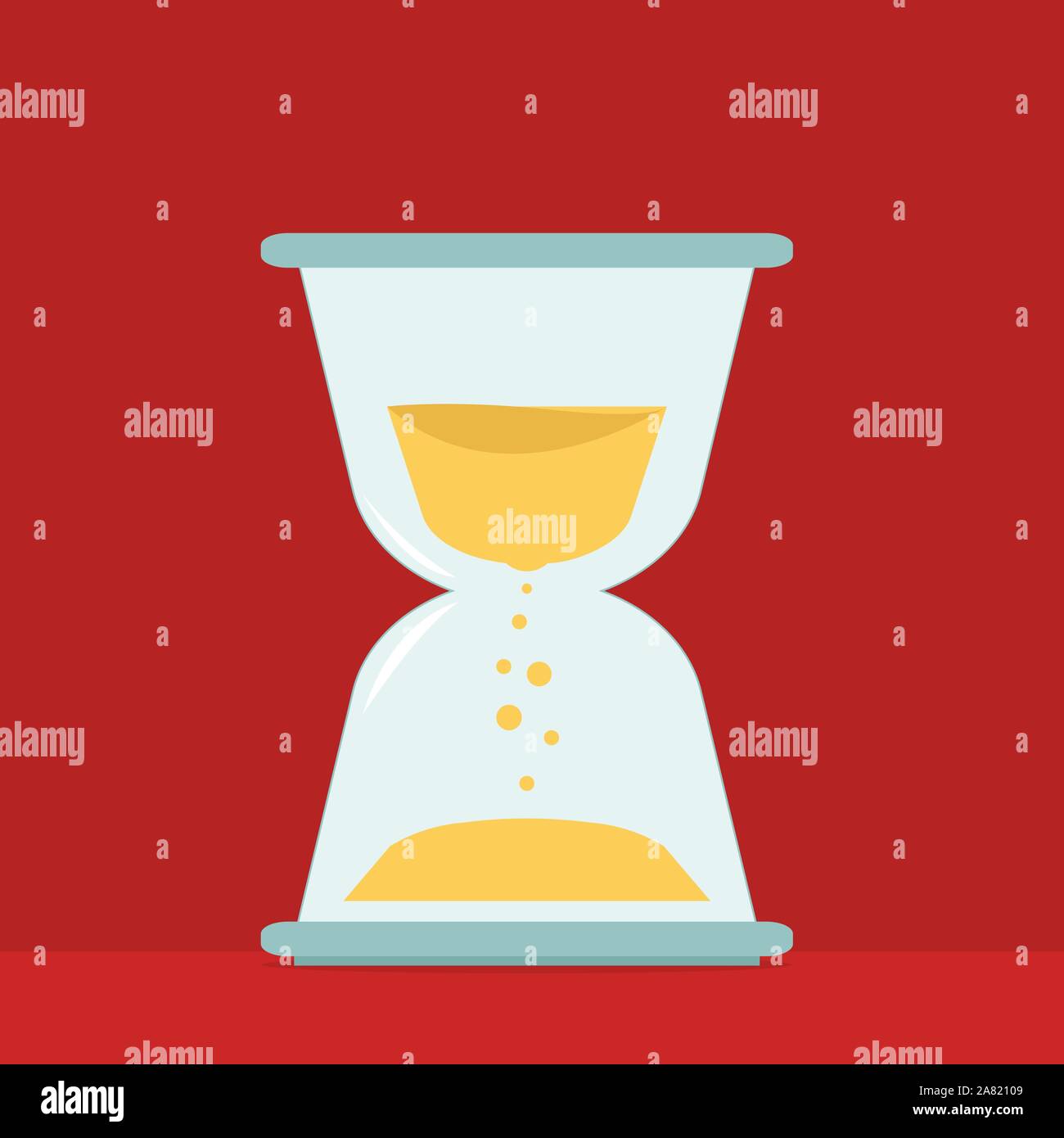 Sand watch, illustration, vector on white background Stock Vector Image ...