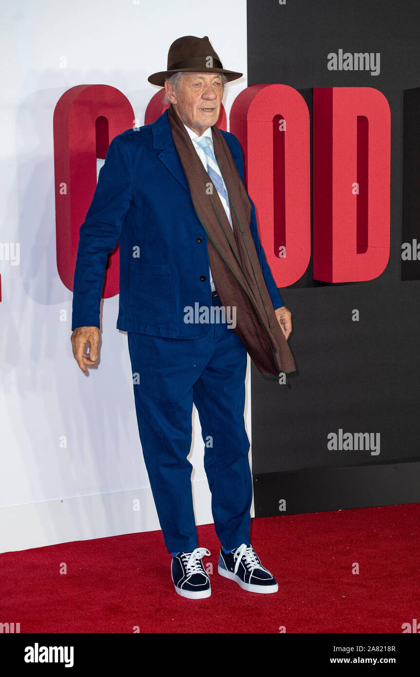 London, UK. Ian McKellen at the World premiere of ÔThe Good LiarÕ at ...