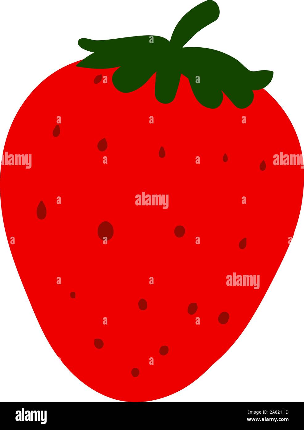 Flat strawberry, illustration, vector on white background Stock Vector ...