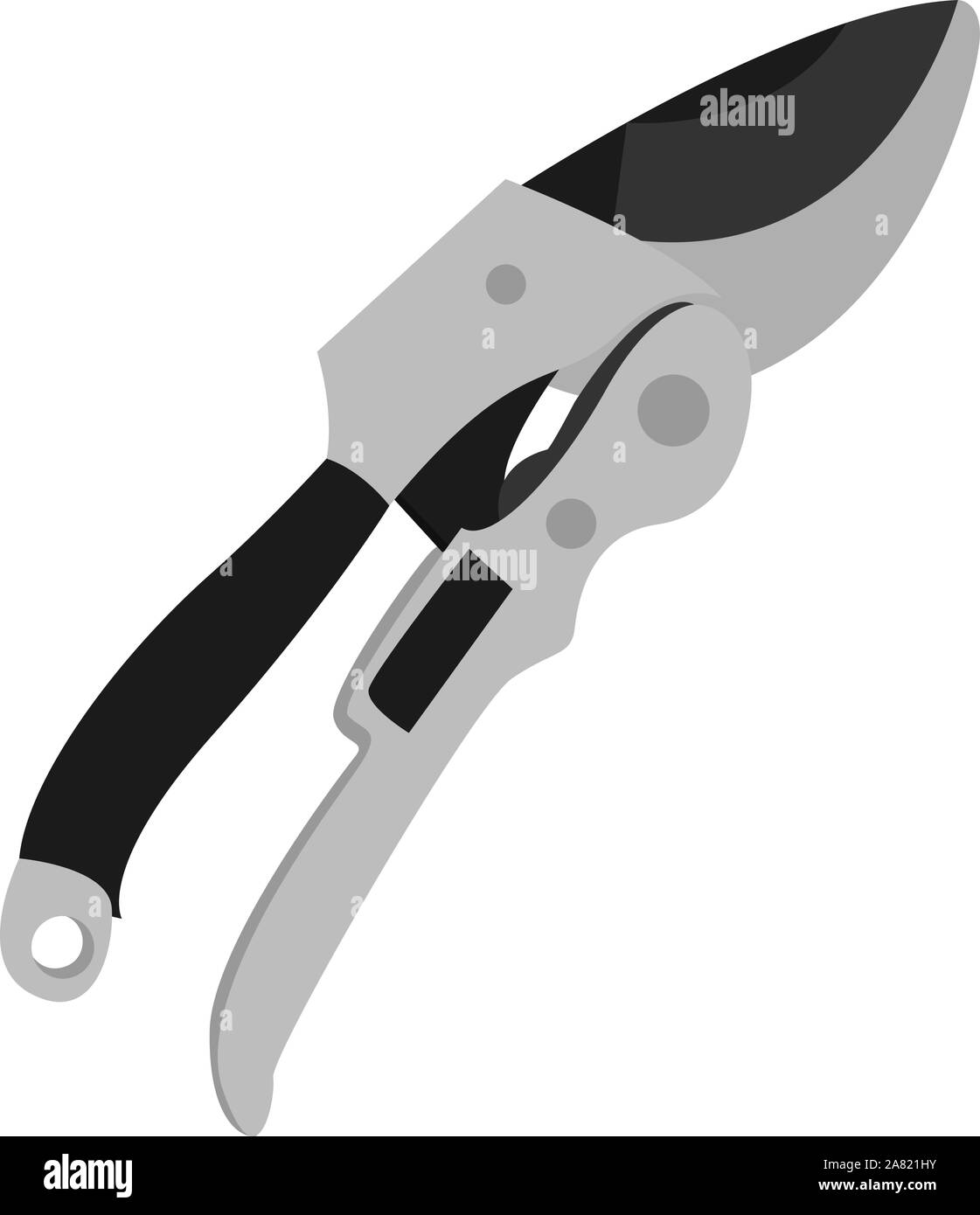 Secateurs, illustration, vector on white background Stock Vector Image ...