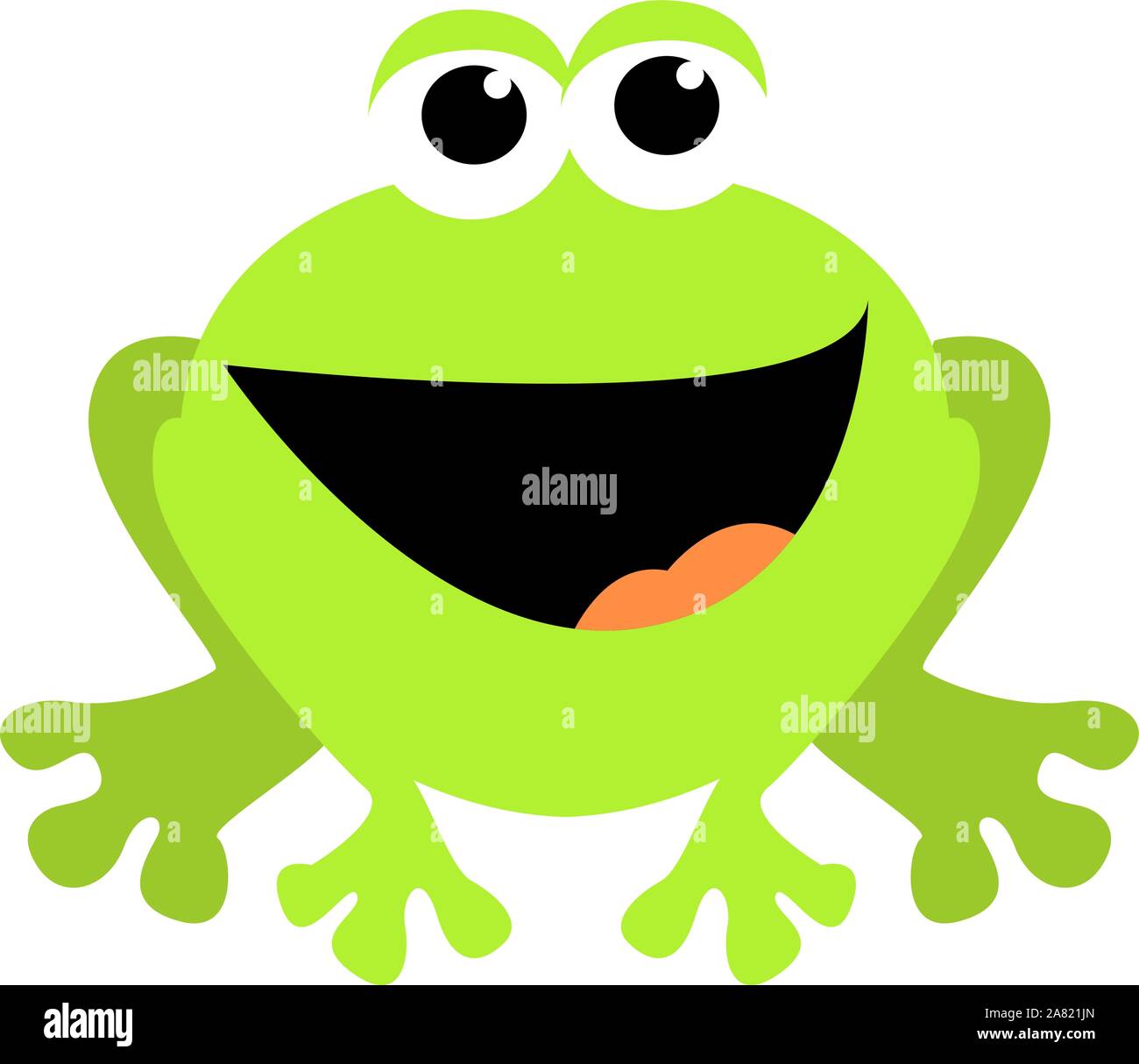 Smiling frog, illustration, vector on white background Stock Vector ...