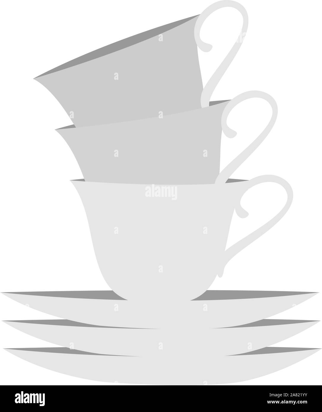 Cups, illustration, vector on white background Stock Vector Image & Art ...