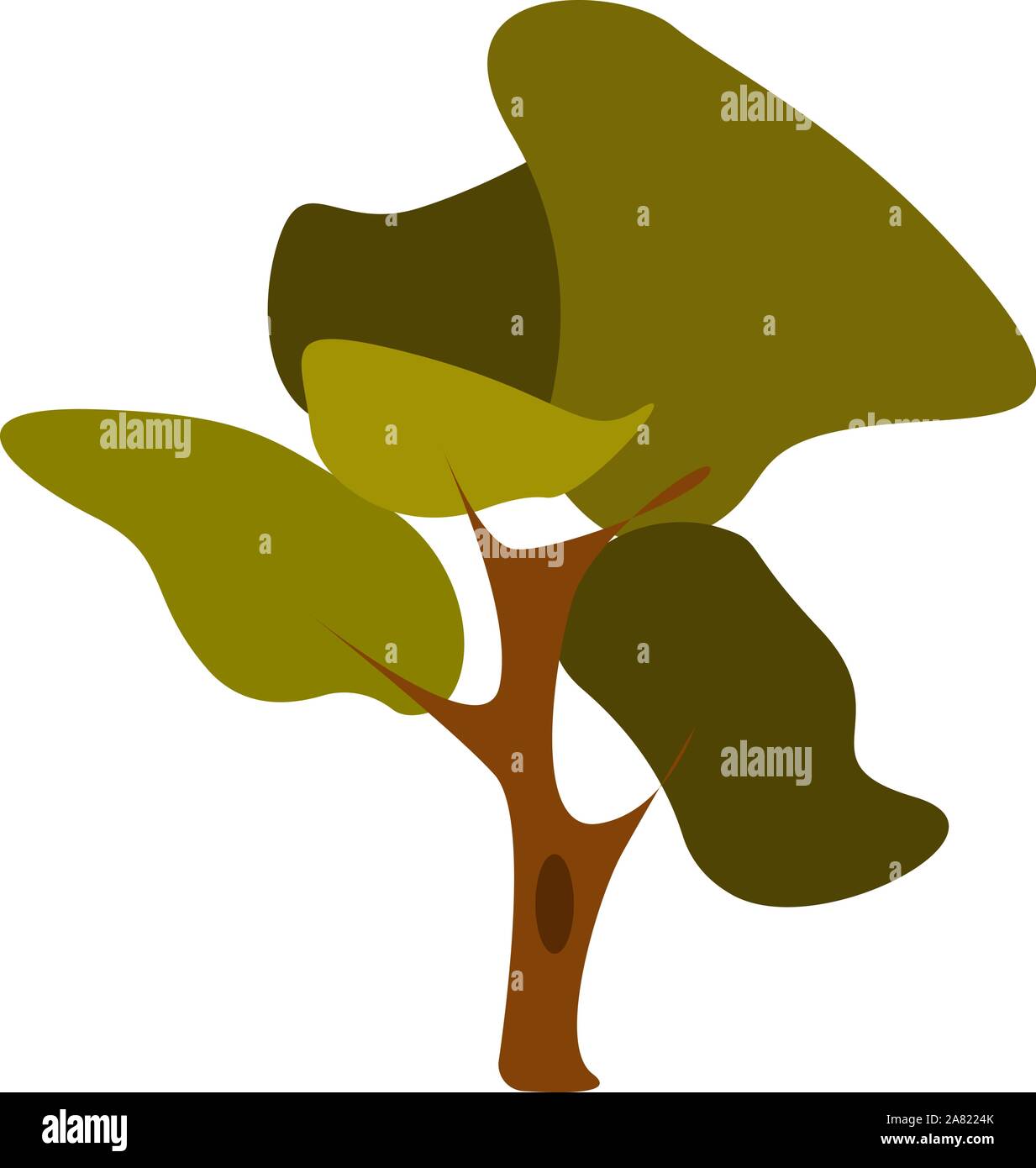 Tall tree, illustration, vector on white background Stock Vector Image ...