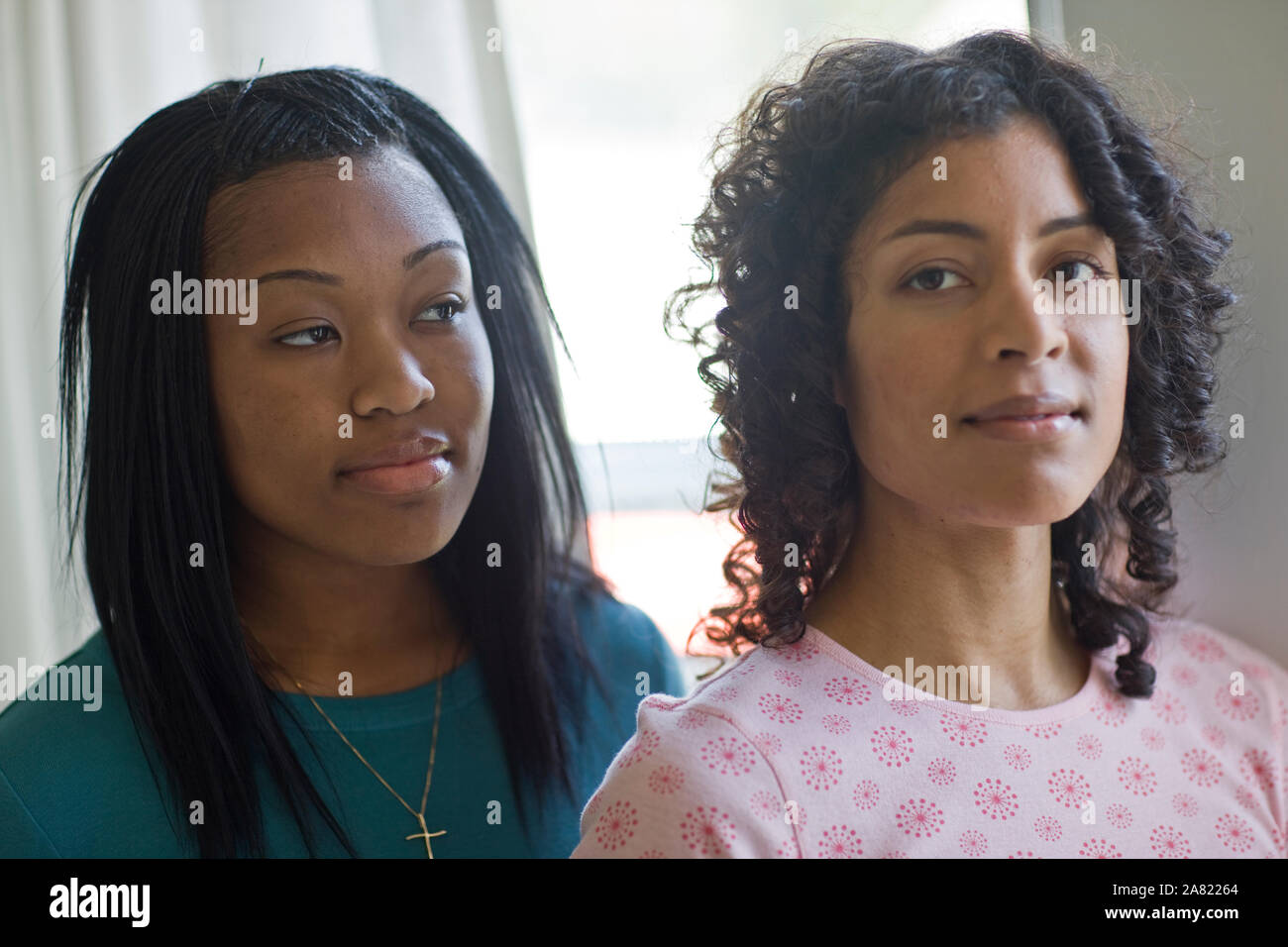 Indoor indoors photo photography two people females horizontal color hi ...