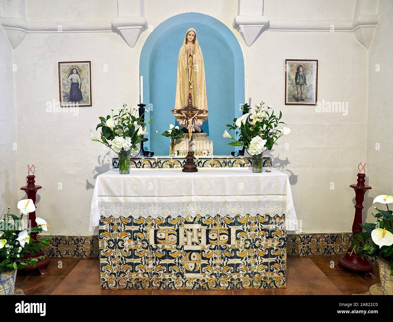 Church Santa Maria do Castelo in Alcacer do Sal Stock Photo - Alamy