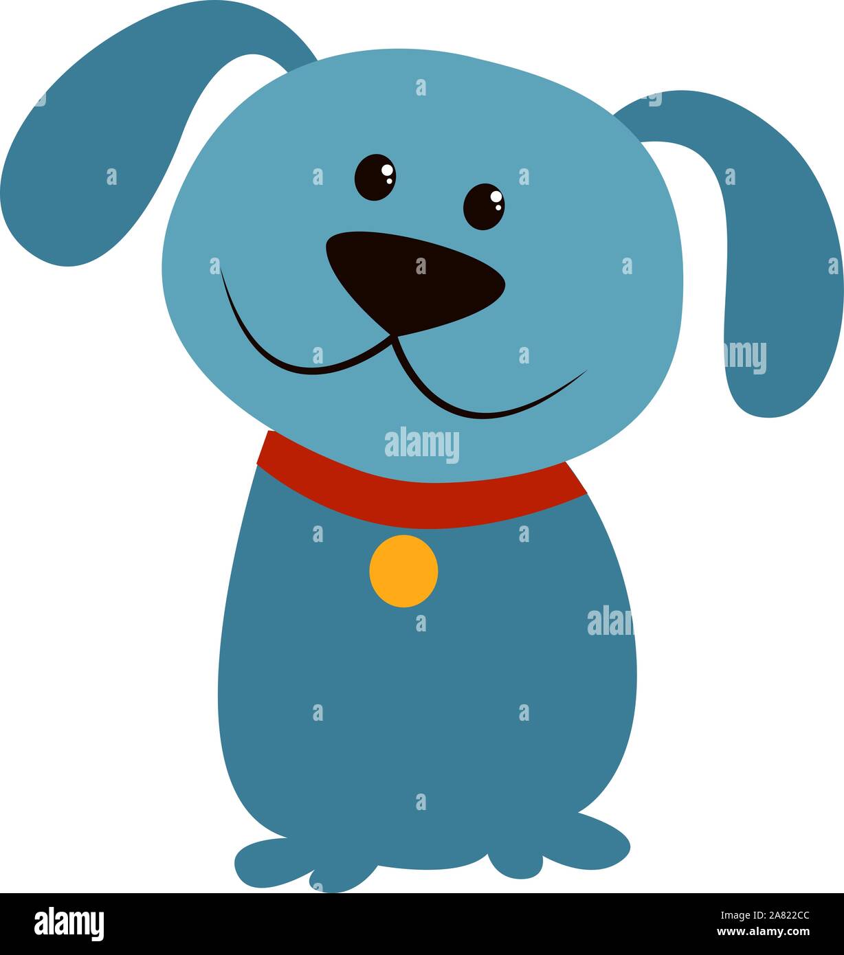 Small dog, illustration, vector on white background Stock Vector Image ...