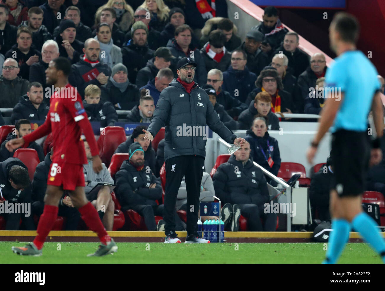 Anfield, Liverpool, Merseyside, UK. 5th Nov, 2019. UEFA Champions ...