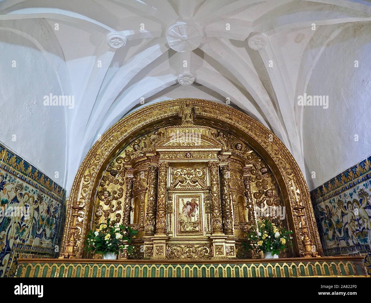 Church Santa Maria do Castelo in Alcacer do Sal Stock Photo - Alamy