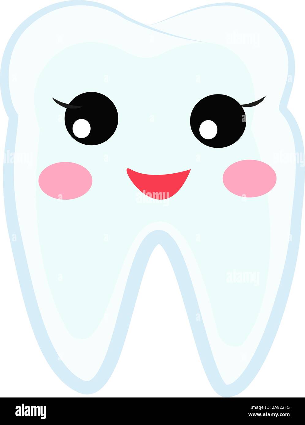 Cute tooth, illustration, vector on white background Stock Vector Image ...