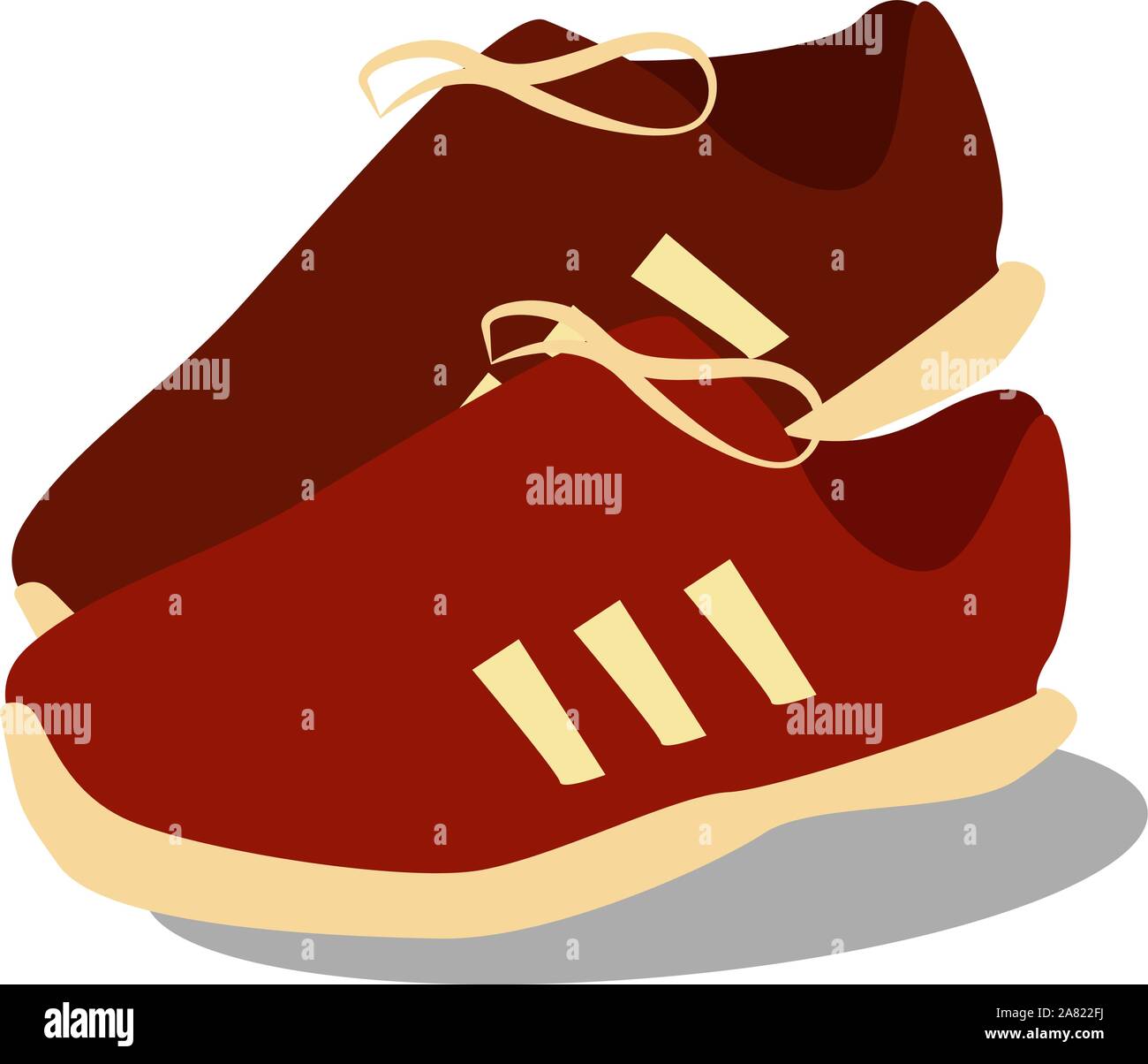 Red boots, illustration, vector on white background Stock Vector Image ...
