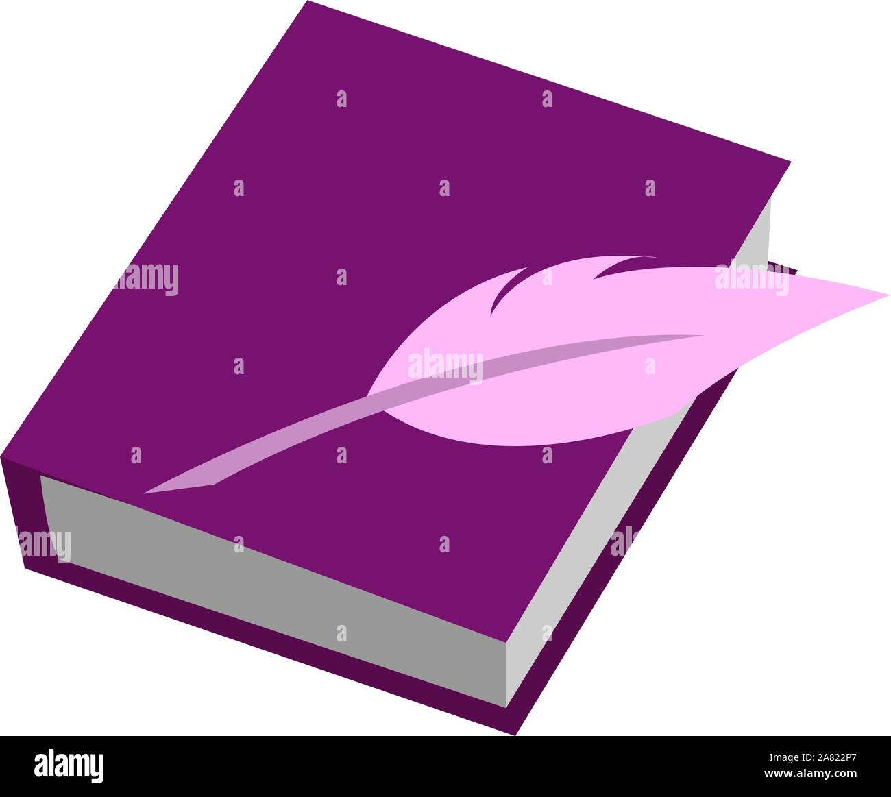 A diary, illustration, vector on white background Stock Vector Image ...