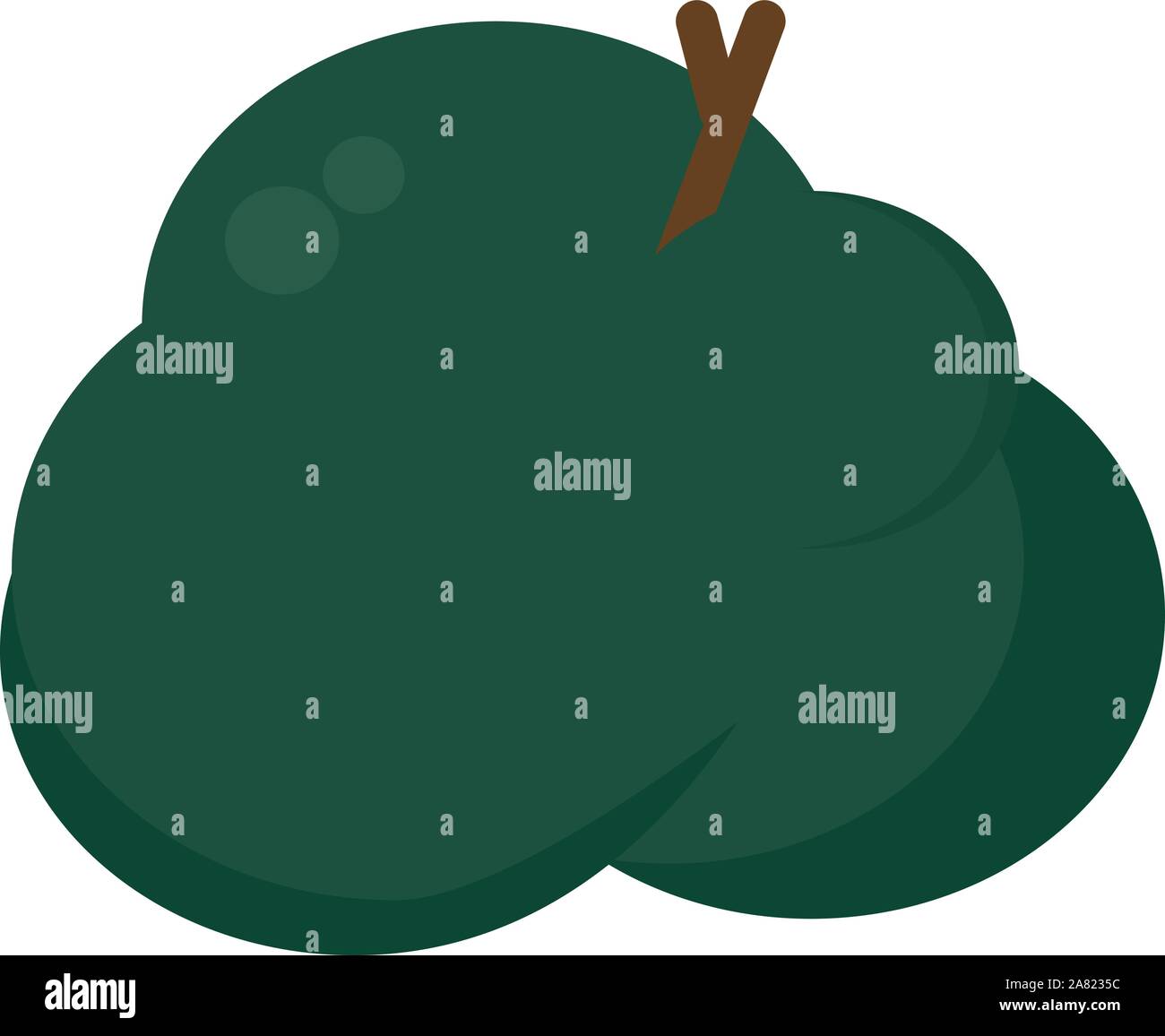 Green bush, illustration, vector on white background Stock Vector Image ...