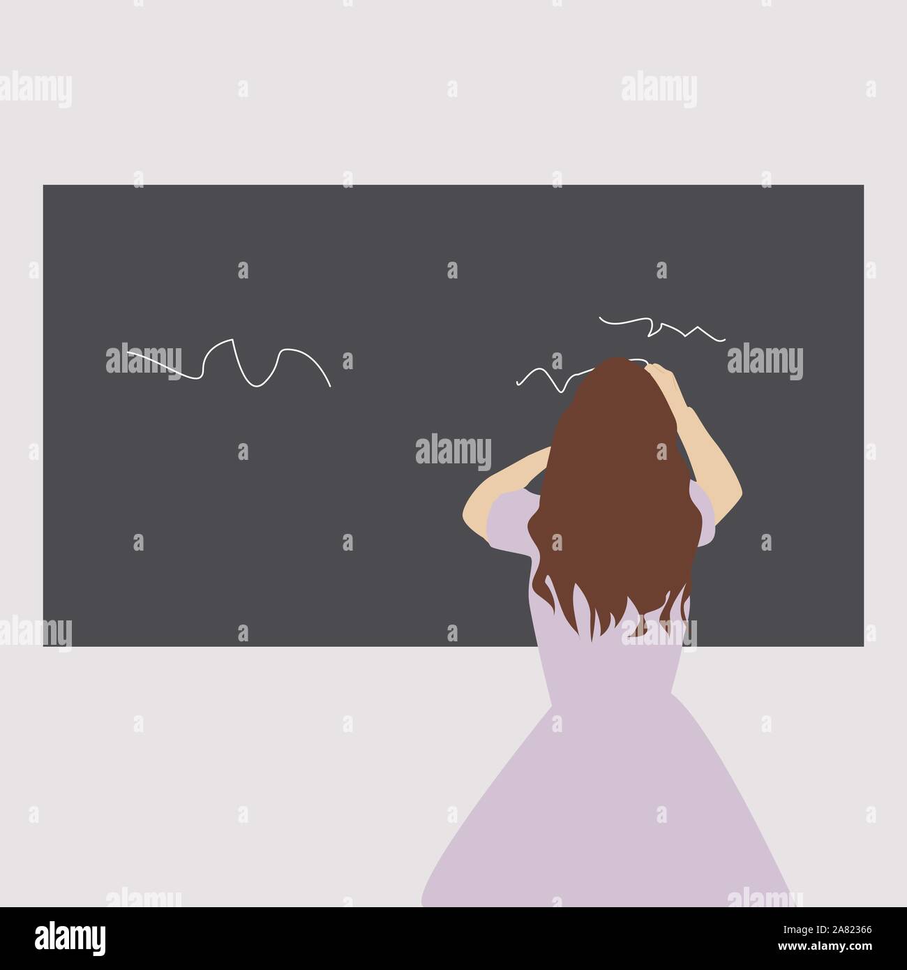 Female student writing Stock Vector Images - Alamy