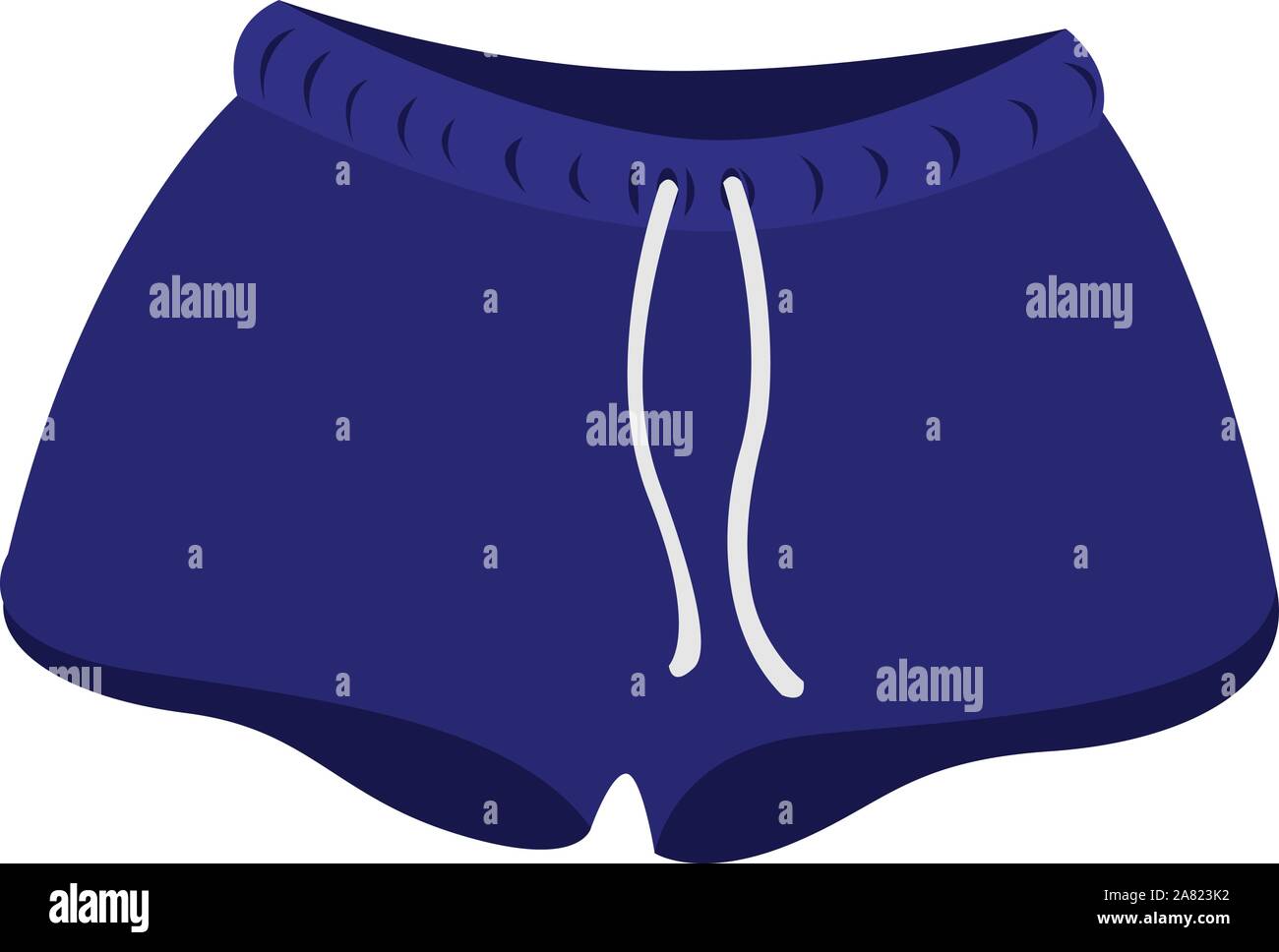 Blue shorts, illustration, vector on white background Stock Vector ...