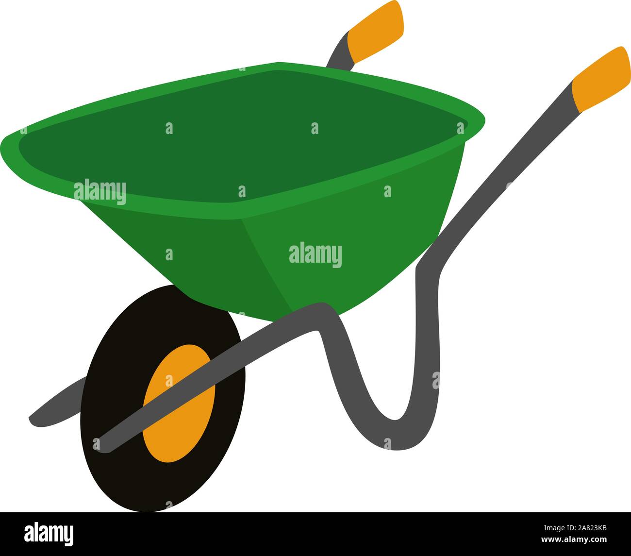 Construction trolley, illustration, vector on white background Stock ...