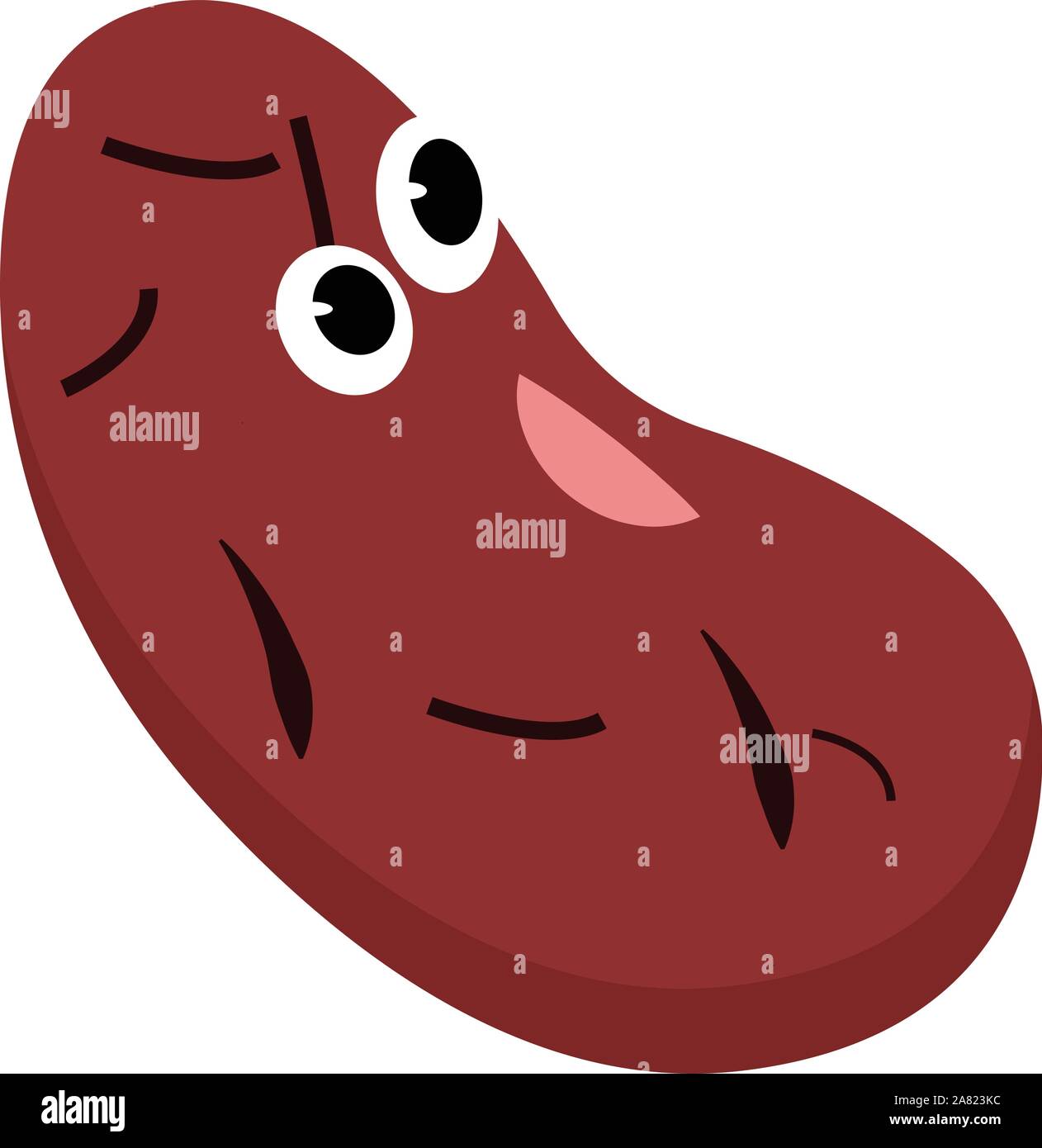 Red bean, illustration, vector on white background Stock Vector Image ...