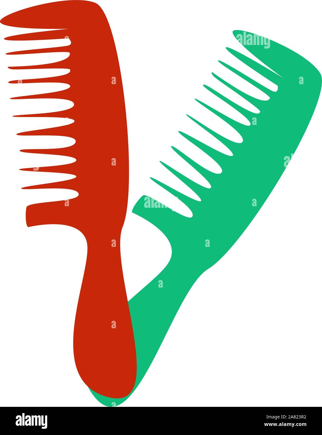 Combs, illustration, vector on white background Stock Vector Image ...