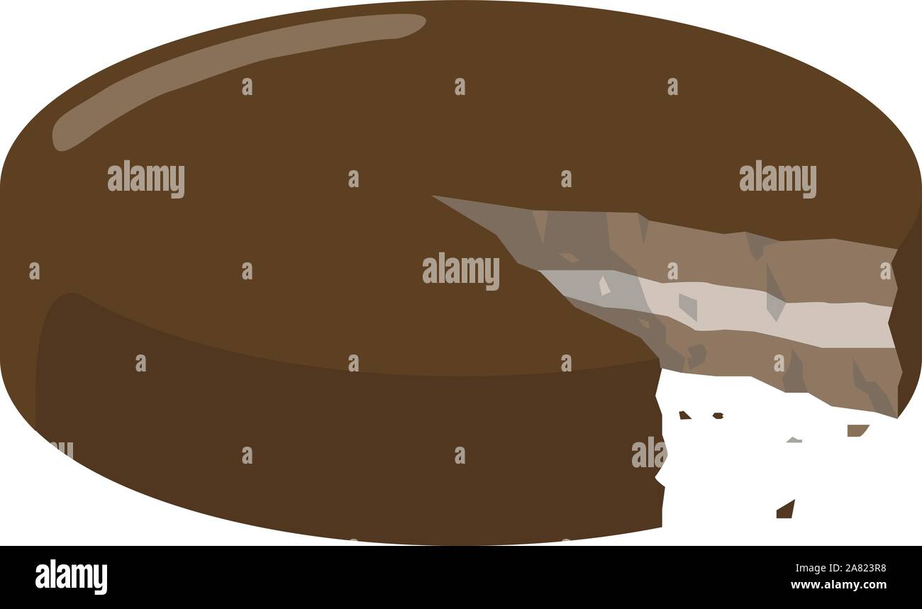 Cut cake, illustration, vector on white background Stock Vector Image ...