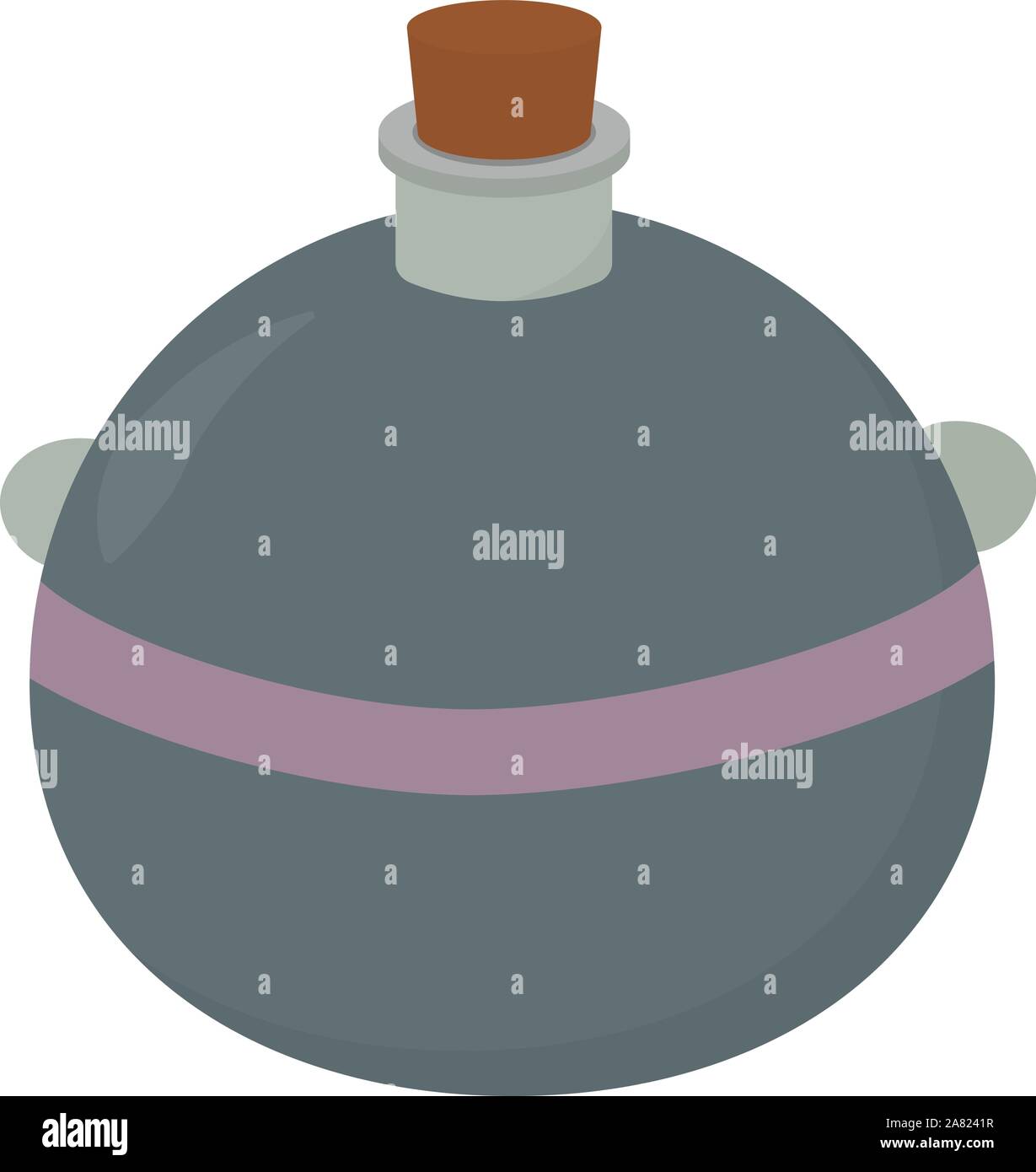 Flask, illustration, vector on white background Stock Vector Image ...