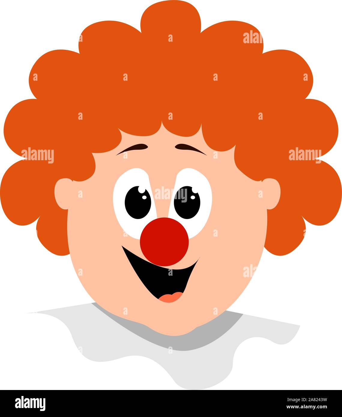 Clown wig, illustration, vector on white background Stock Vector Image ...
