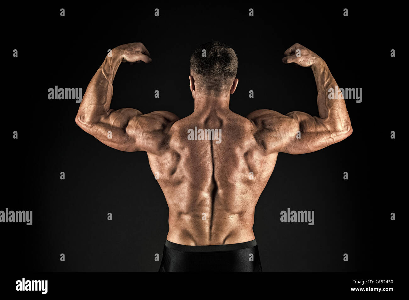 Proud of excellent shape. Bodybuilder concept. Healthy and strong ...