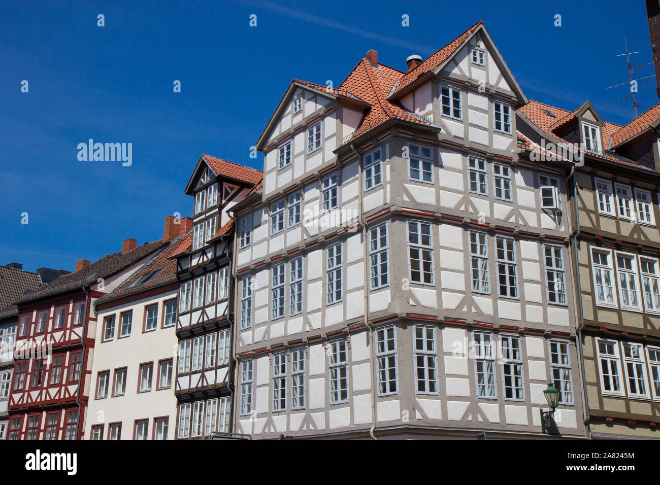 old historic houses in Hanover old town Stock Photo - Alamy