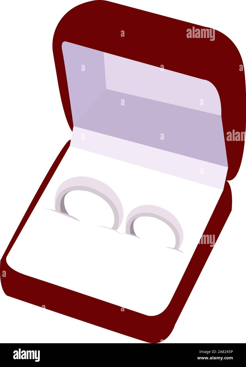 Case for rings, illustration, vector on white background Stock Vector ...