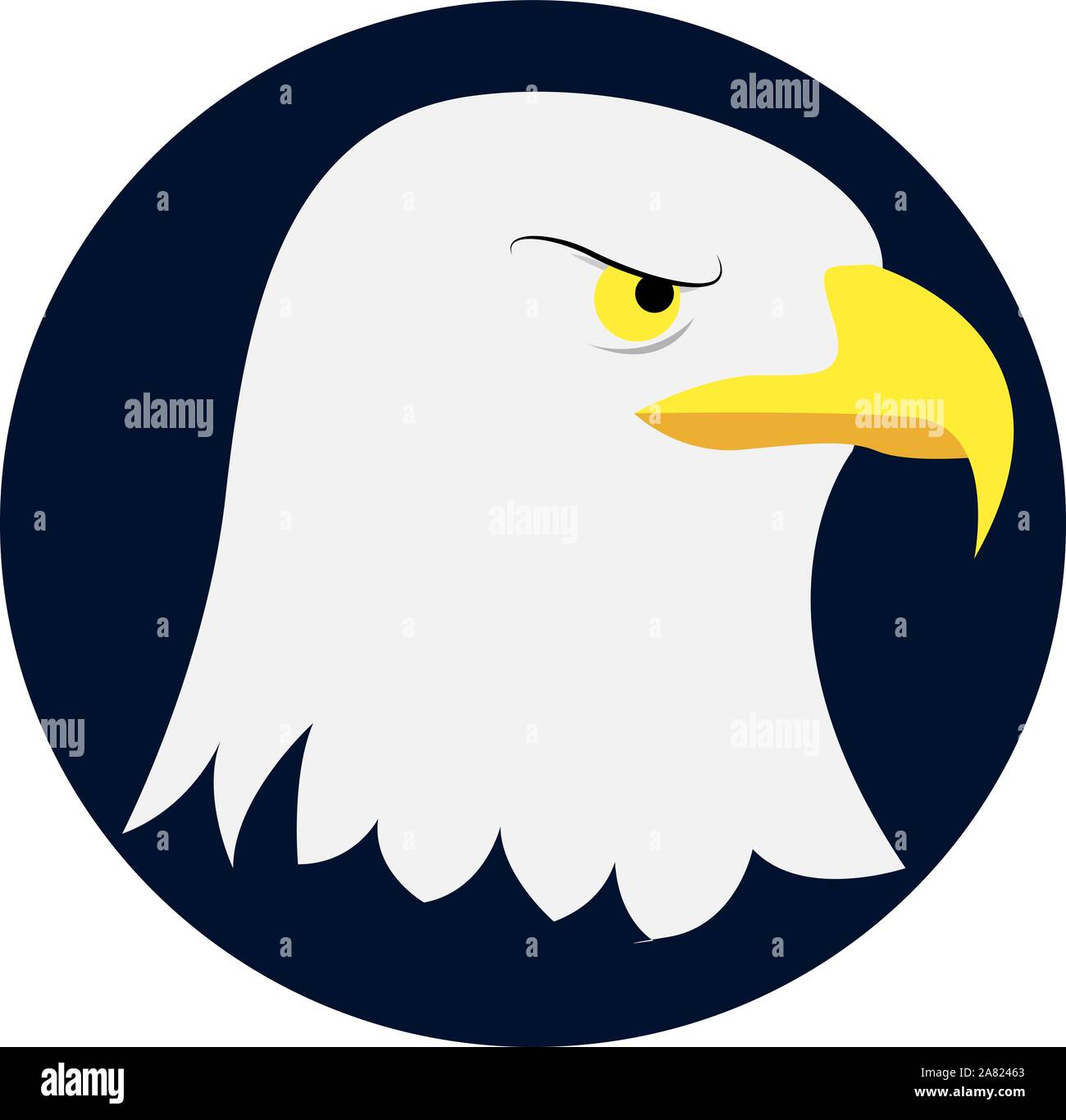 Falcon, illustration, vector on white background Stock Vector Image ...