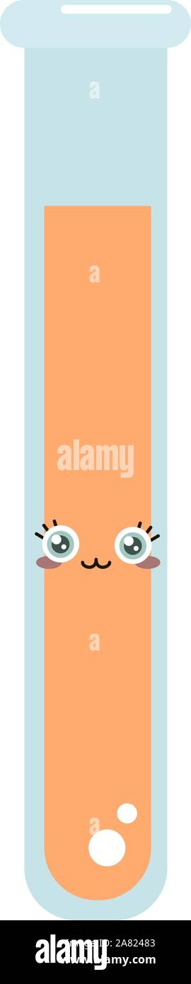 Flask, illustration, vector on white background Stock Vector Image ...