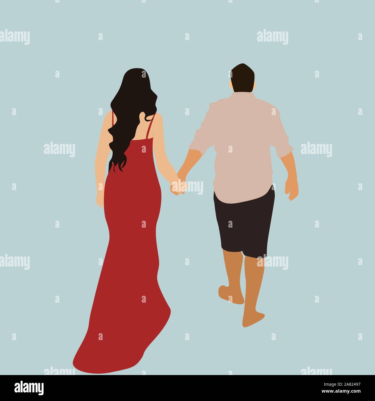 Couples rear view Stock Vector Images - Alamy