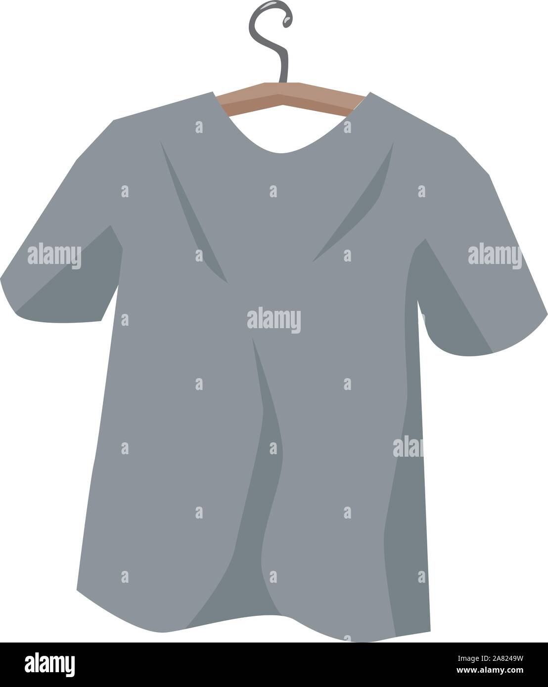 Cloth hanger, illustration, vector on white background Stock Vector ...