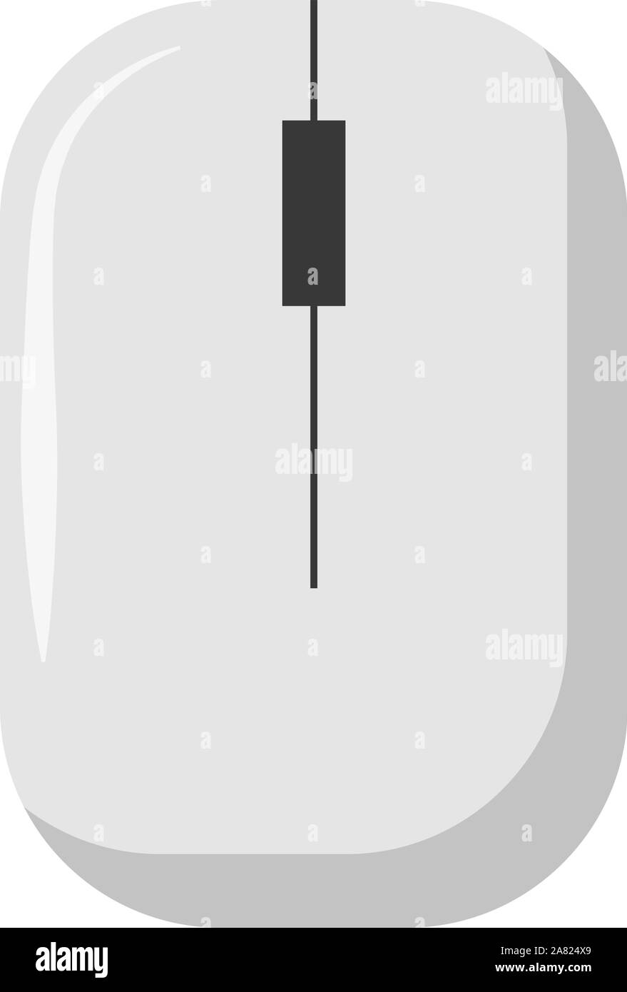 PC mouse, illustration, vector on white background Stock Vector Image ...
