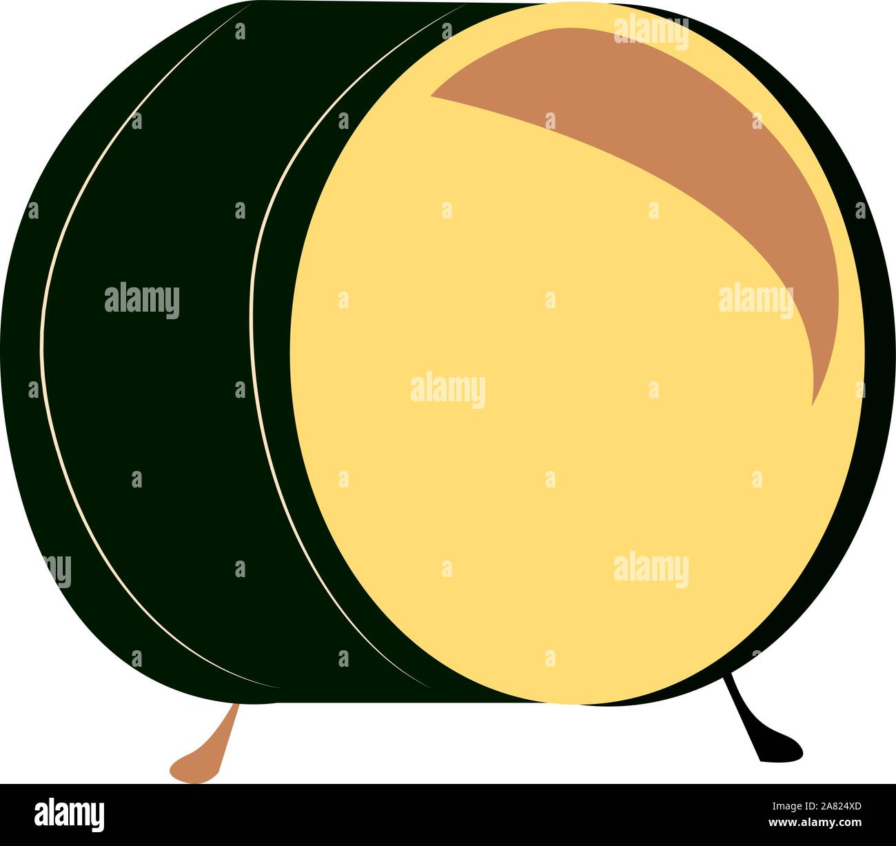 Drum on green background Stock Vector Images - Alamy