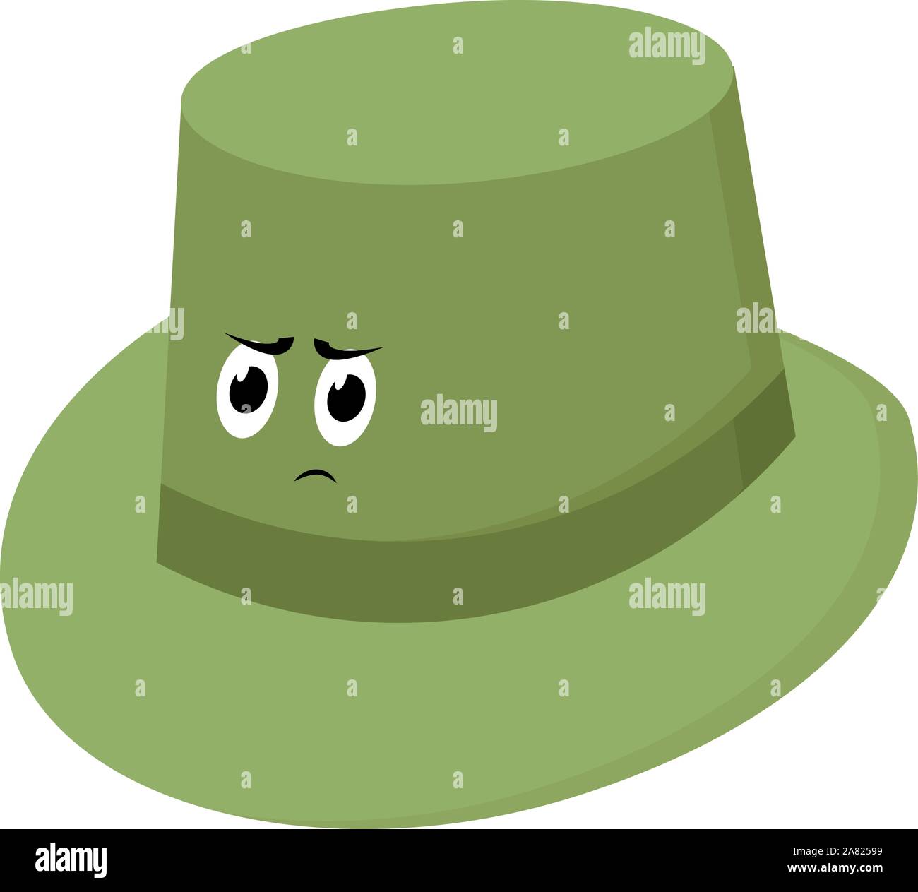 Green hat, illustration, vector on white background Stock Vector Image ...