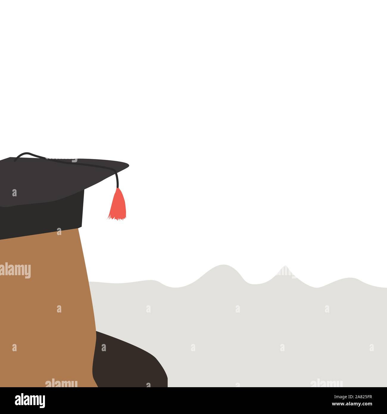 Graduated, illustration, vector on white background Stock Vector Image ...