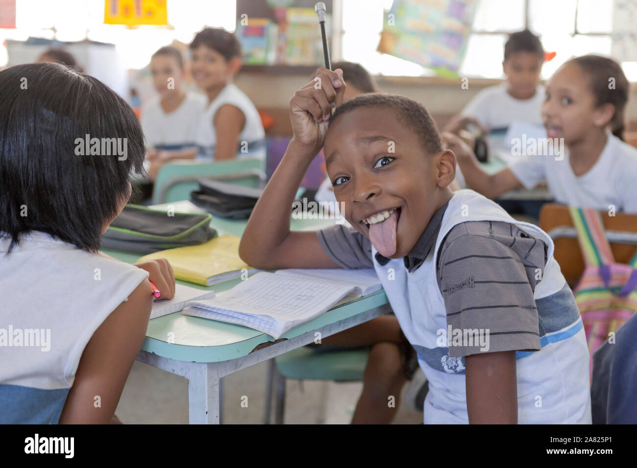 Brazilian students in classroom Stock Photo - Alamy