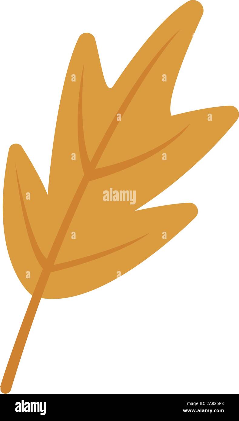 Orange leaf, illustration, vector on white background Stock Vector ...